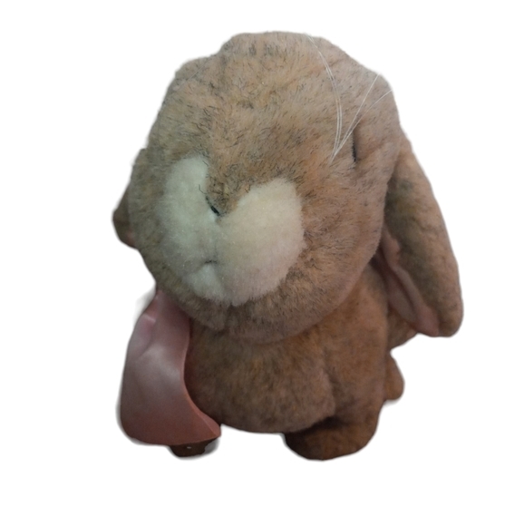 Applause | Toys | Applause Plush Rabbit Light Brown W Pink Ribbon 4 ...